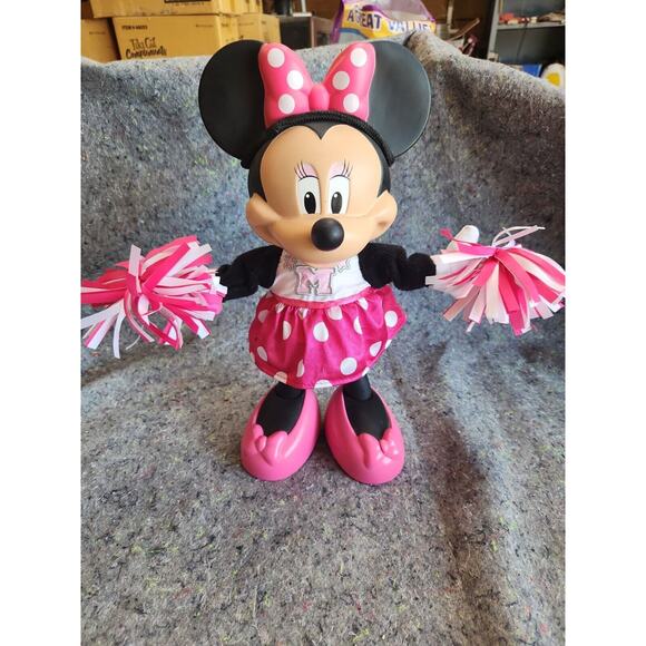 Mattel | Other | 5 Minnie Mouse Cheerleader With Pompoms Cheering ...